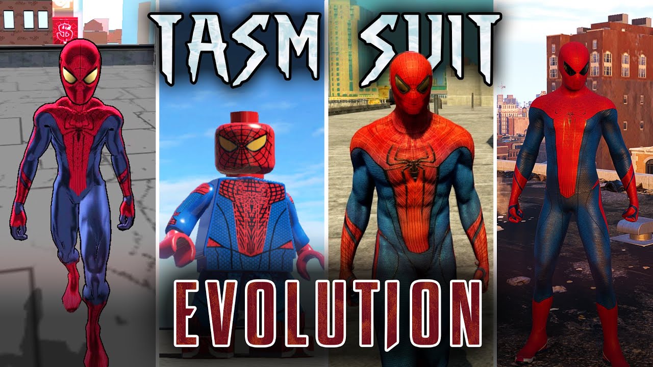 Evolution of The Amazing Spider-Man suit in Spider-Man games - YouTube