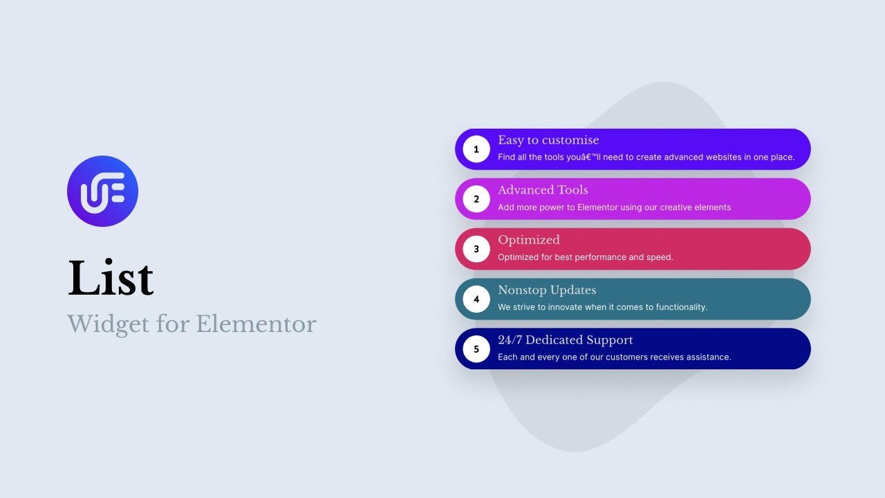 List Widget For Elementor Youtube