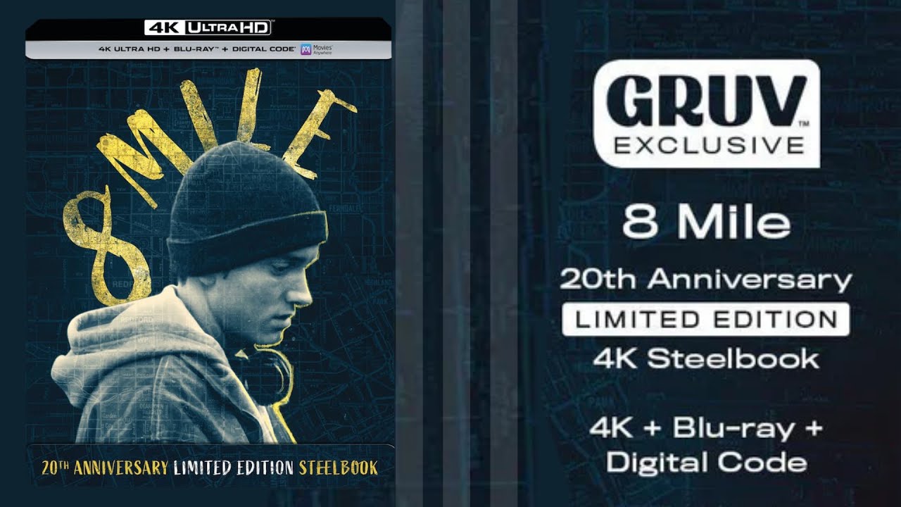 8 Mile 20th Anniversary Limited Edition Gruv Exclusive 4K Ultra HD ...