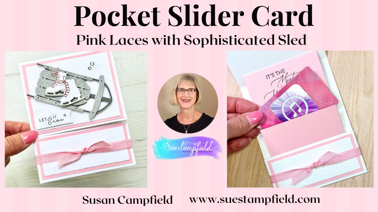 Sparkly Pink Laces! This Fun Fold card moves and is perfect for gift ...