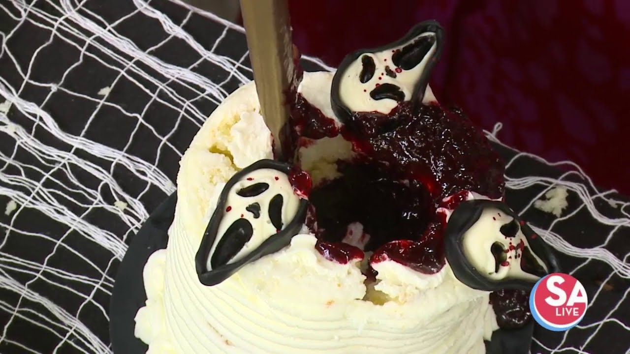 The Grim Bakers show us how to make a "bleeding" cake - YouTube