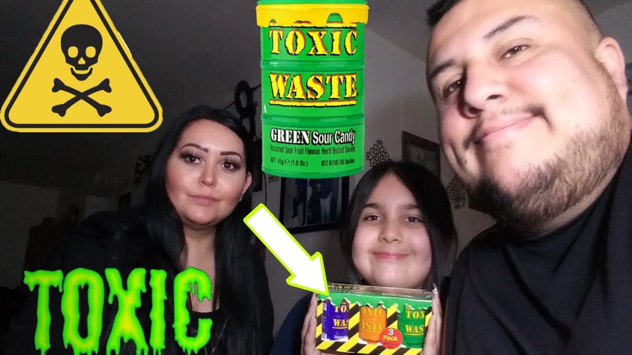 TRYING TOXIC WASTE HAZARDOUSLY (SOUR CANDY) INCLUDES MYSTERIOUS FLAVOR ...