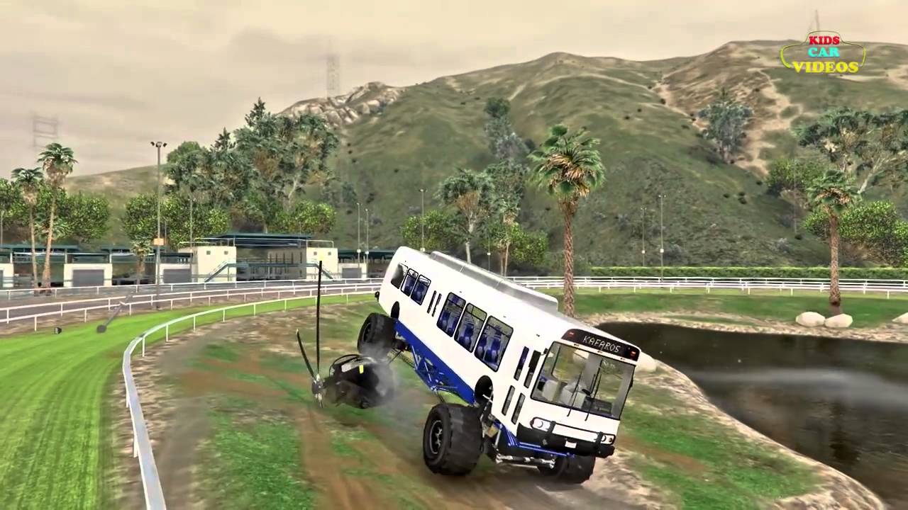 Monster Truck Bus For Children | Monster Truck School Bus | Kids ...