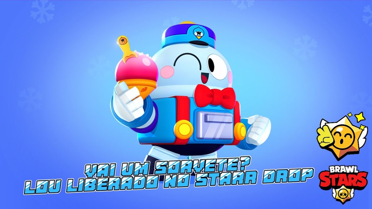 VAI UM SORVETE AI? LOU LIBERADO NO BRAWL STARS NO STARR DROP - COMBATE ...