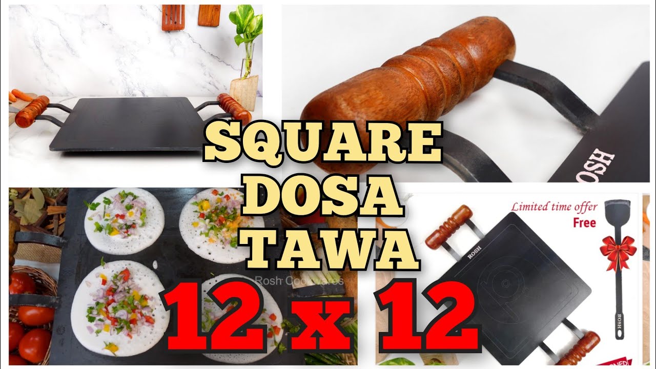 ROSH COOKWEAR | Square Dosa TAWA Purchase Online - YouTube