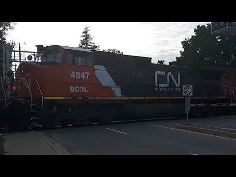 (CN/BC Rail 4647!) CN 435 - 5650/CN/BCOL 4647/2694 In Brantford Ontario - YouTube