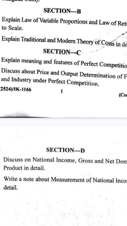 Previous year question papers|B.Com Sem2|Business Economics|GNDU - YouTube