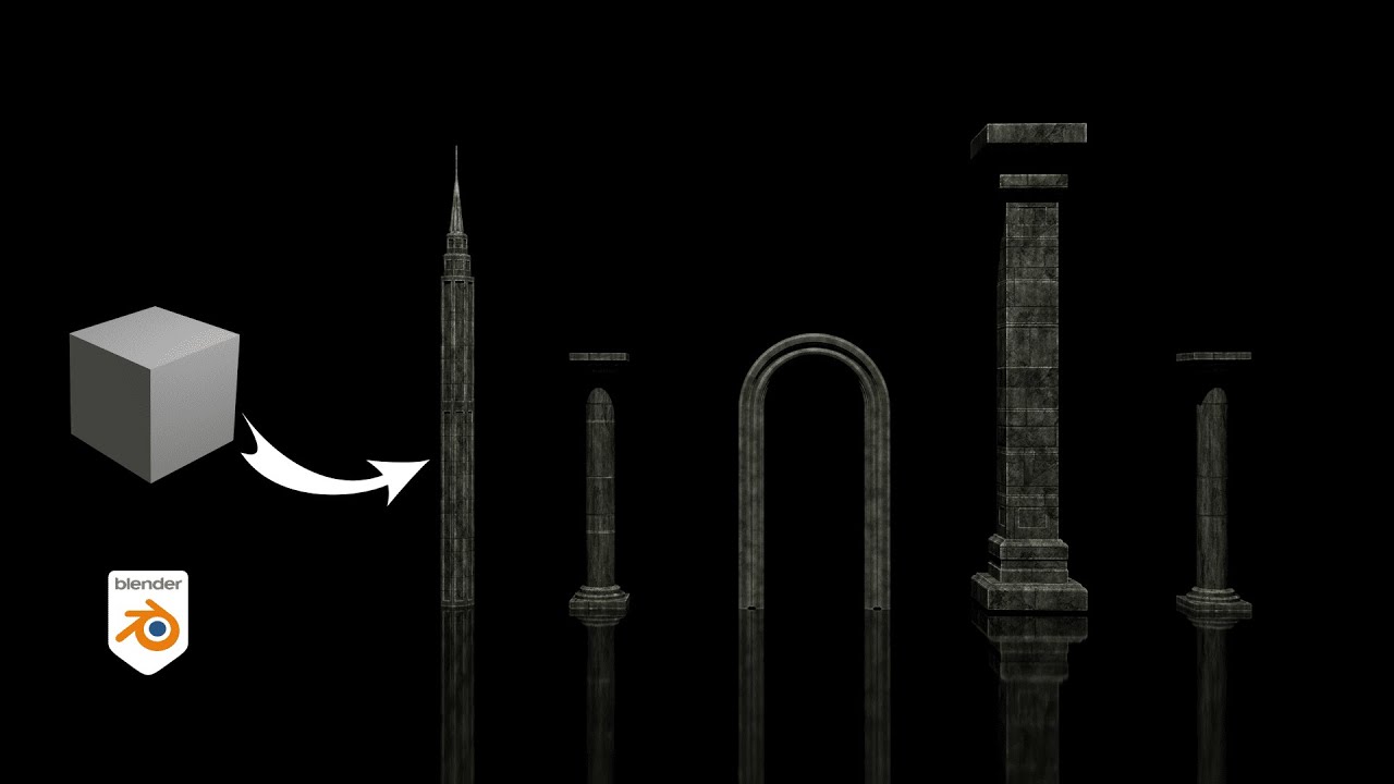 Blender Tutorial | Modeling Pillars & Arches (Beginner Friendly) # ...