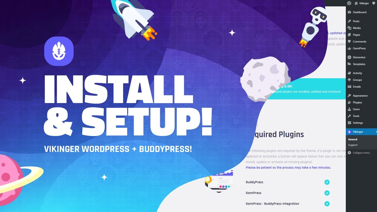 Install and Setup - Vikinger - WordPress & BuddyPress Social Community - YouTube
