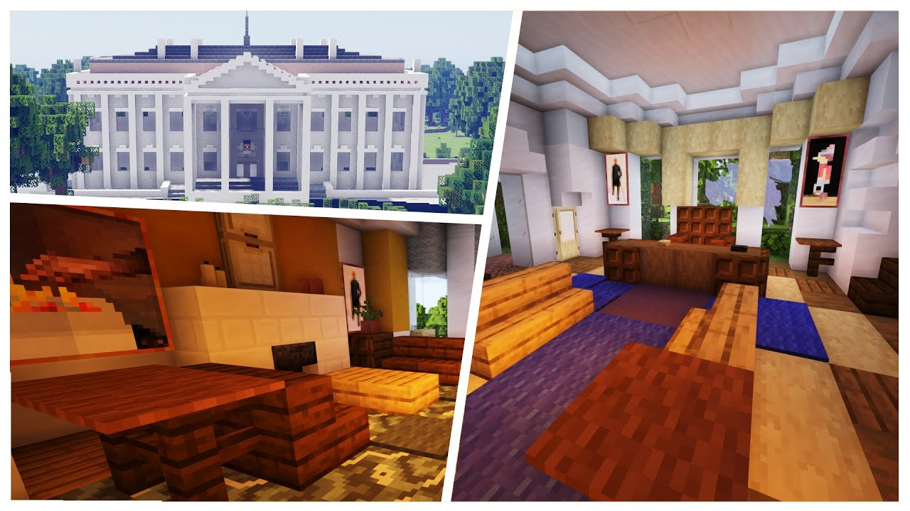 Minecraft Building the White House Interior! - YouTube
