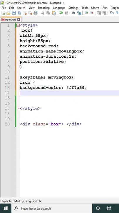 Animation Moving Object Property Animation Html Css Css3 Htmltutorial Html5 Htmlcss