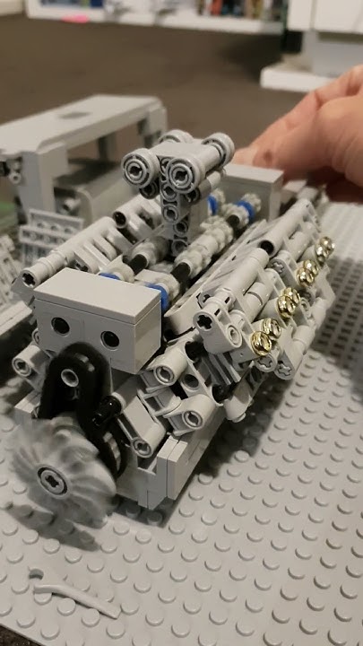 LEGO V8 Engine + 16 valves + built-in supercharger + shaker + 4-speed ...