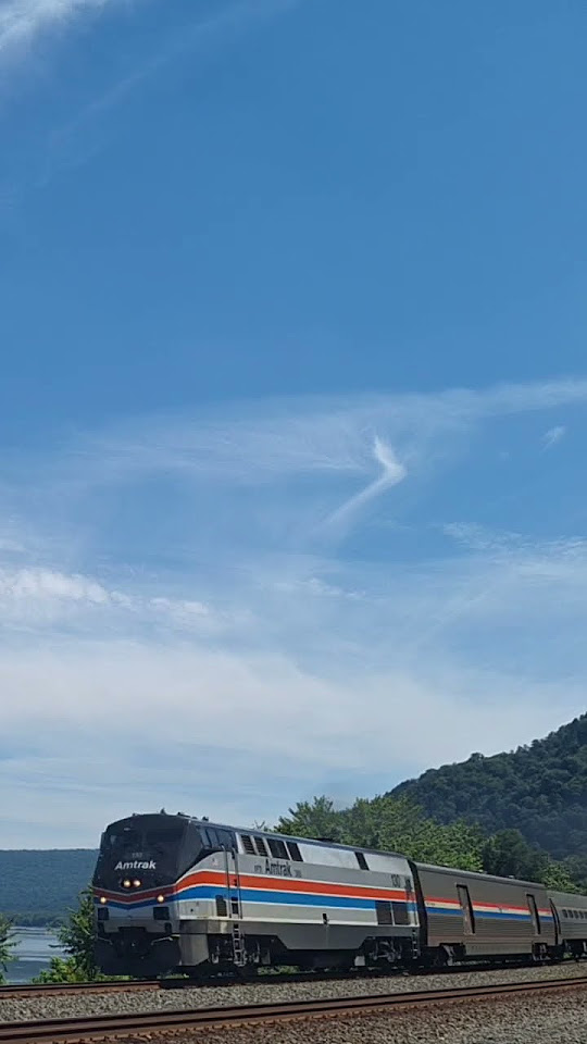 Amtrak 130 Phase II Heritage Unit Leading!! - YouTube