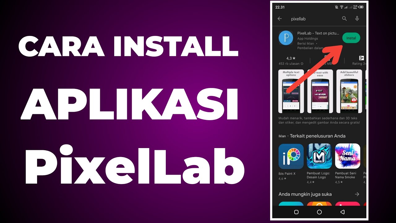 Cara Install Aplikasi PixelLab - YouTube
