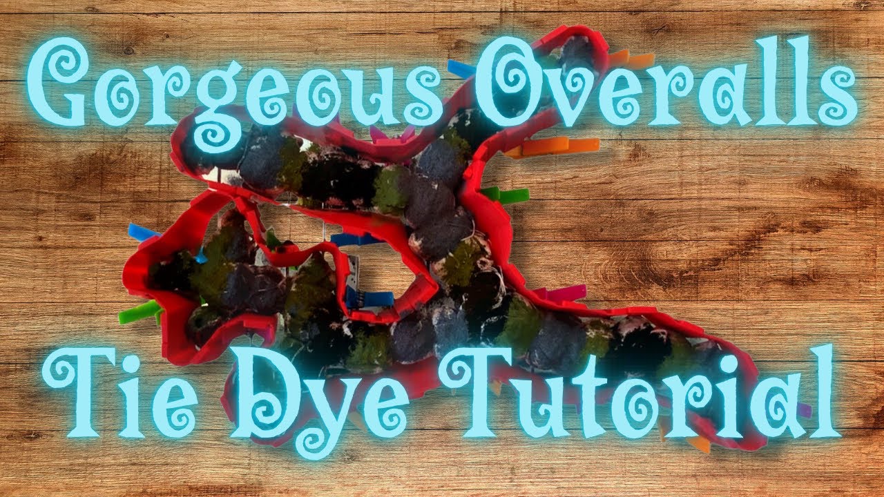 Tie-Dye Designs: Denim Overall Shorts Geode Ice Dye - YouTube