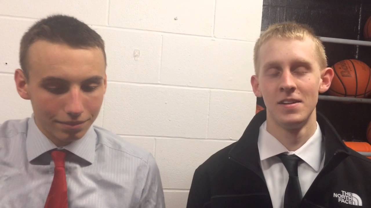Highland's Austin Elledge and Luke Thies in Senior Night win - YouTube