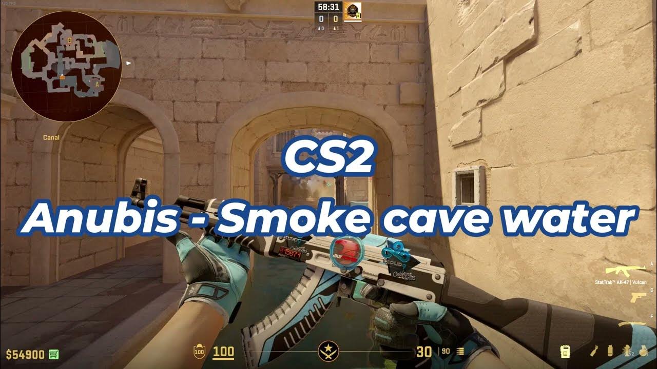 CS2 - Anubis - Smoke cave water easily - YouTube