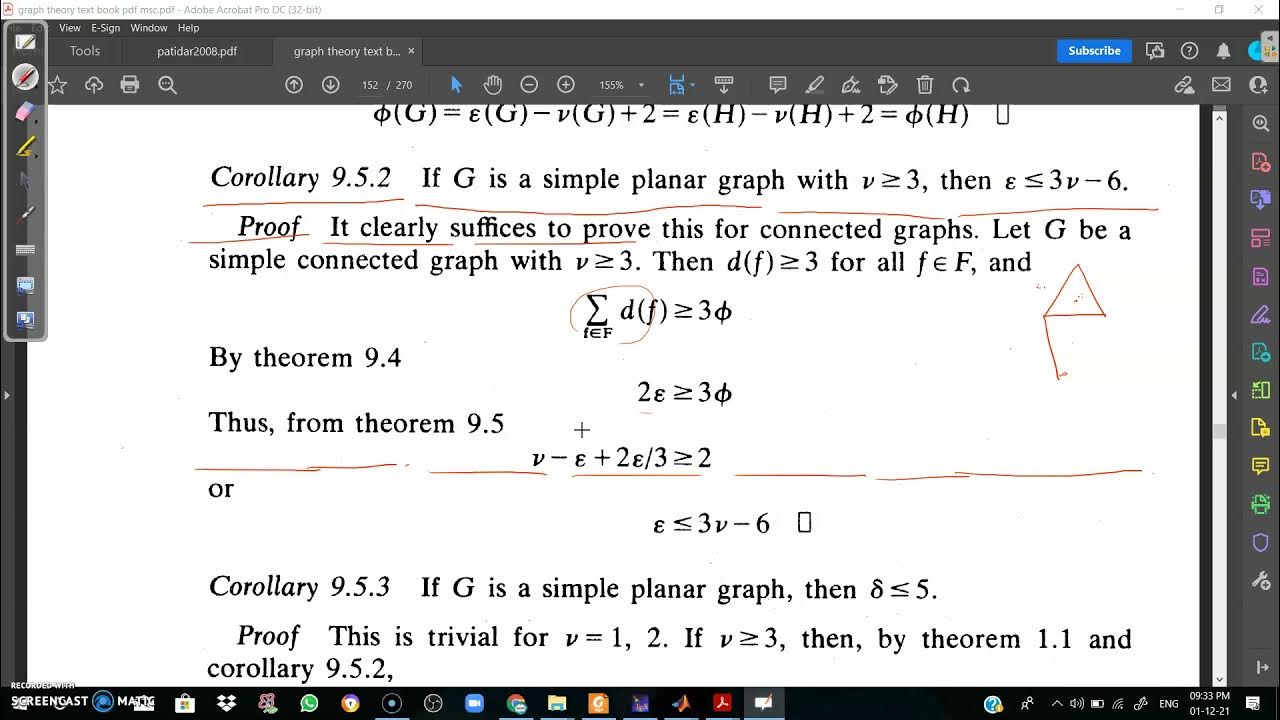 Eulers Formula For A Connectedgraphsection 9 3 Graph Theory Youtube