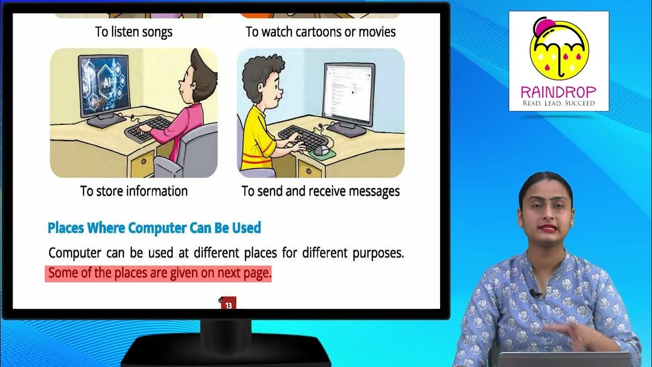 Ch 2 | Raindrop | Computer | Class 1 | Uses of a Computer | For children - YouTube