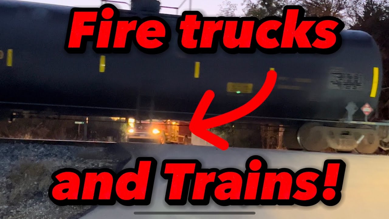 Fire trucks and trains! - YouTube