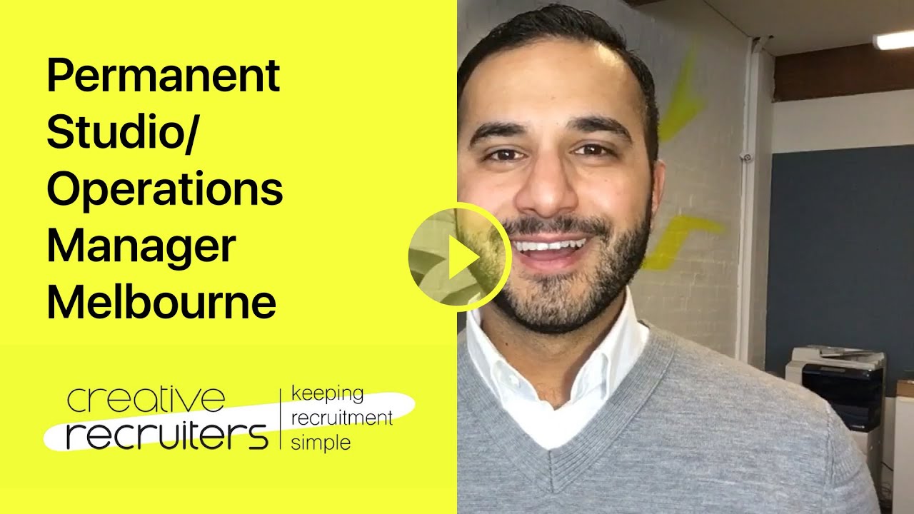 Permanent Studio/Operations Manager Melbourne - YouTube