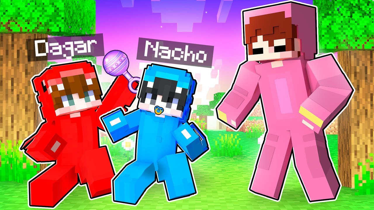 ¡CUIDAMOS a BEBÉ DAGAR y BEBÉ NACHO en MINECRAFT!😰 - YouTube