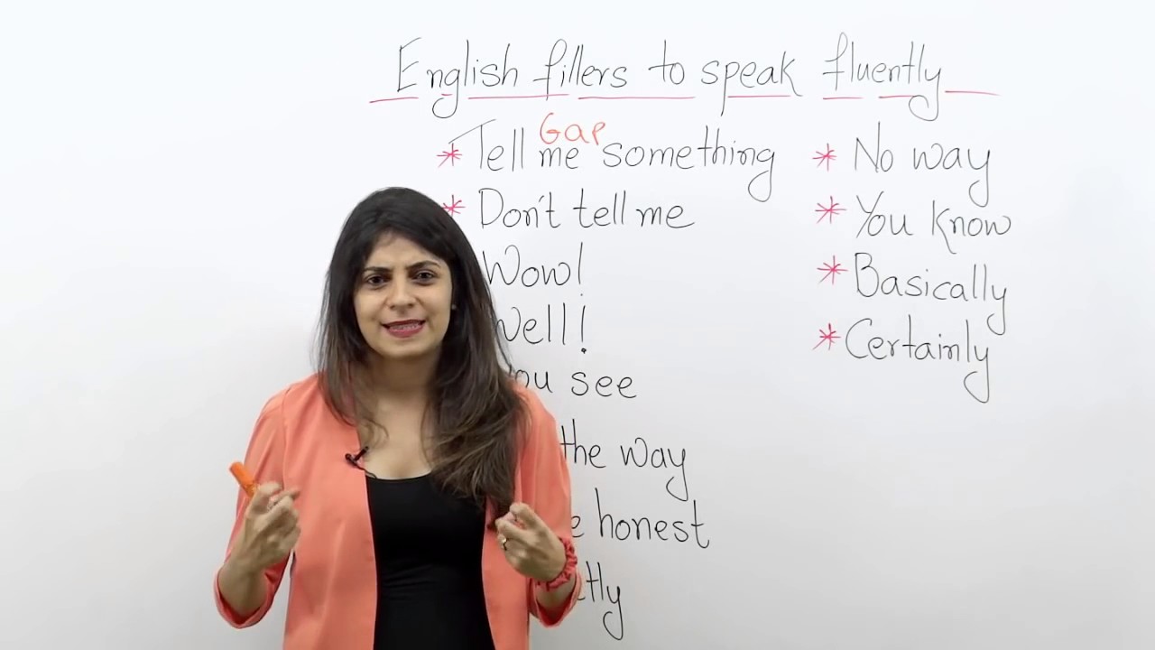 English fillers to speak fluently Gap fillers Free English lessons ...