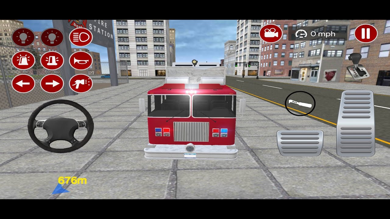 Real Fire Truck Driving Simulator: Fire Fighting - Android Gameplay ...