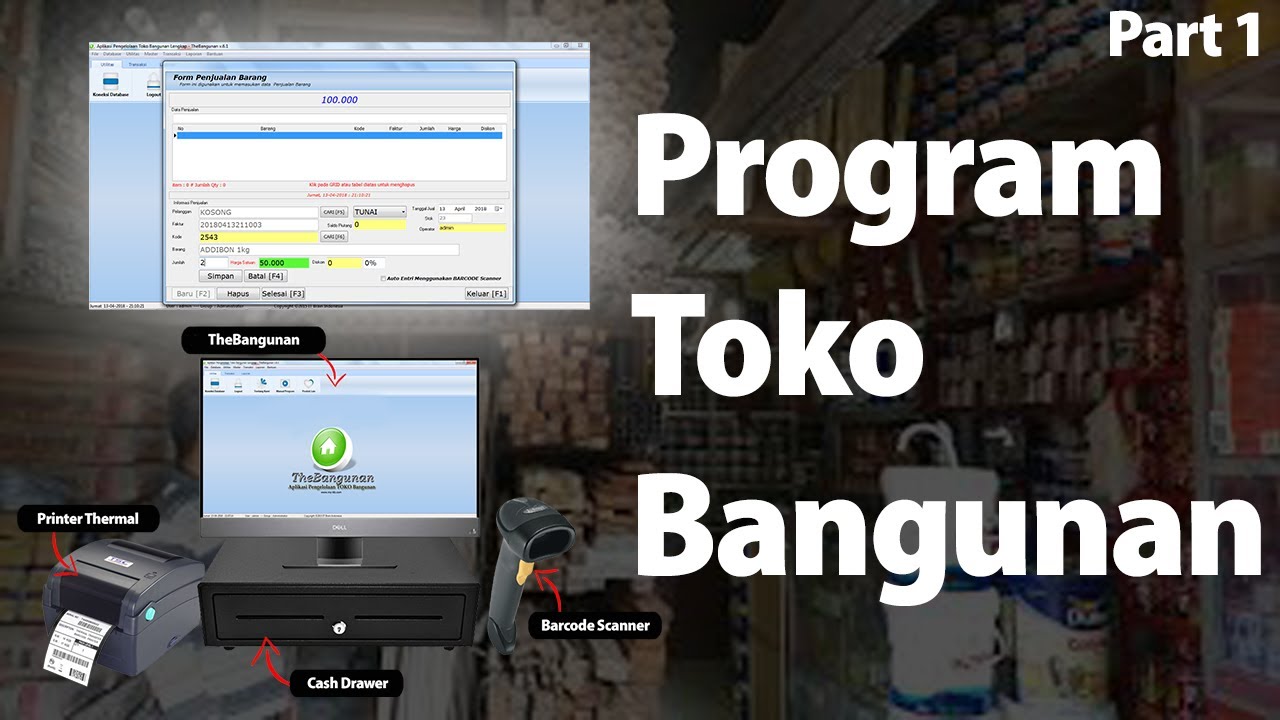 Aplikasi - Software - Program Kasir Toko Bangunan Part #1 - YouTube