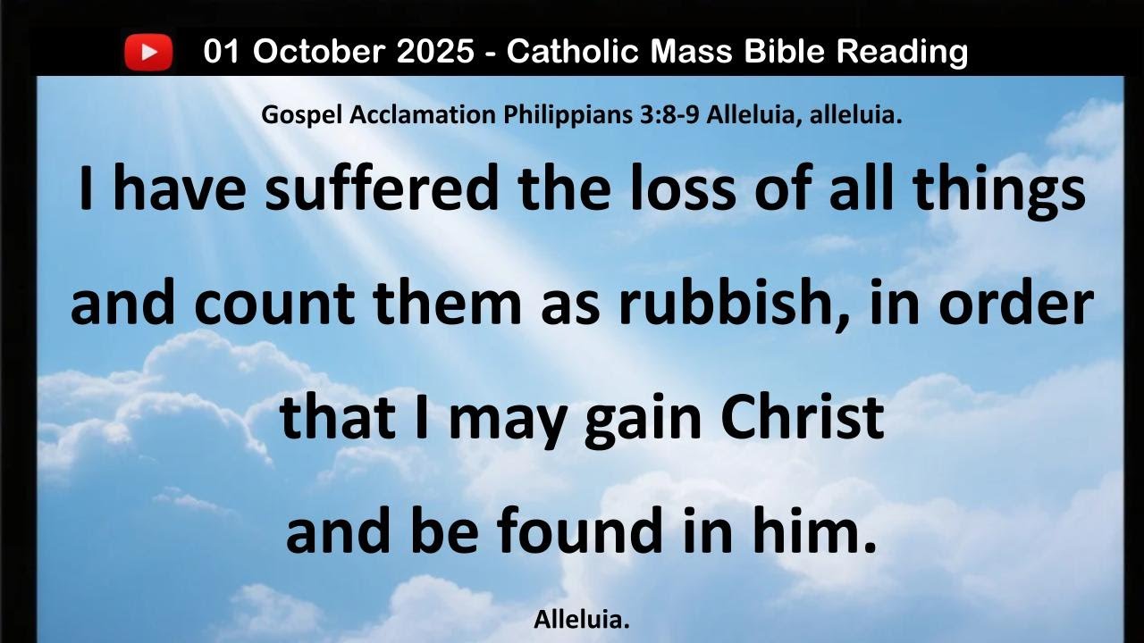 01 October 2025 Catholic Mass Bible Reading - YouTube