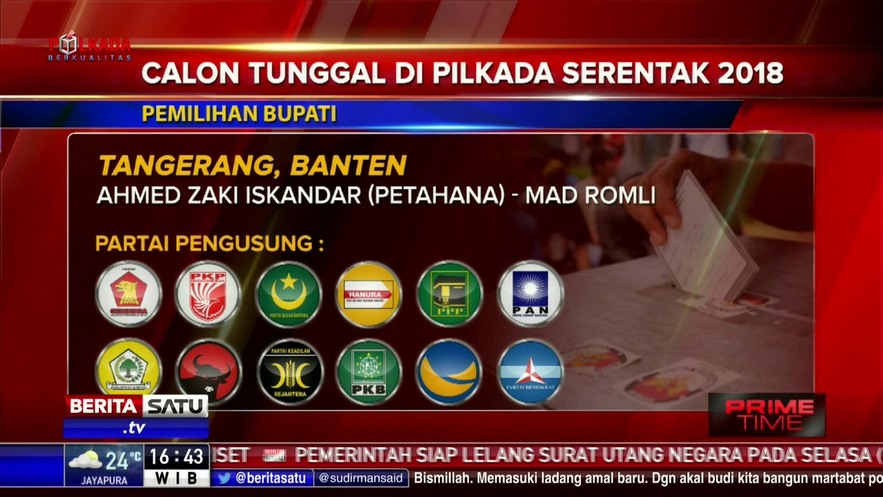 Calon Tunggal di Pilkada Serentak 2018 - YouTube