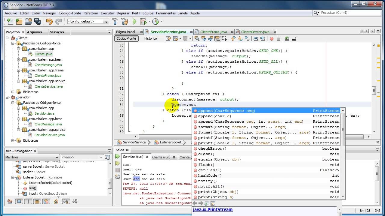 Chat Socket Swing - 07 - YouTube