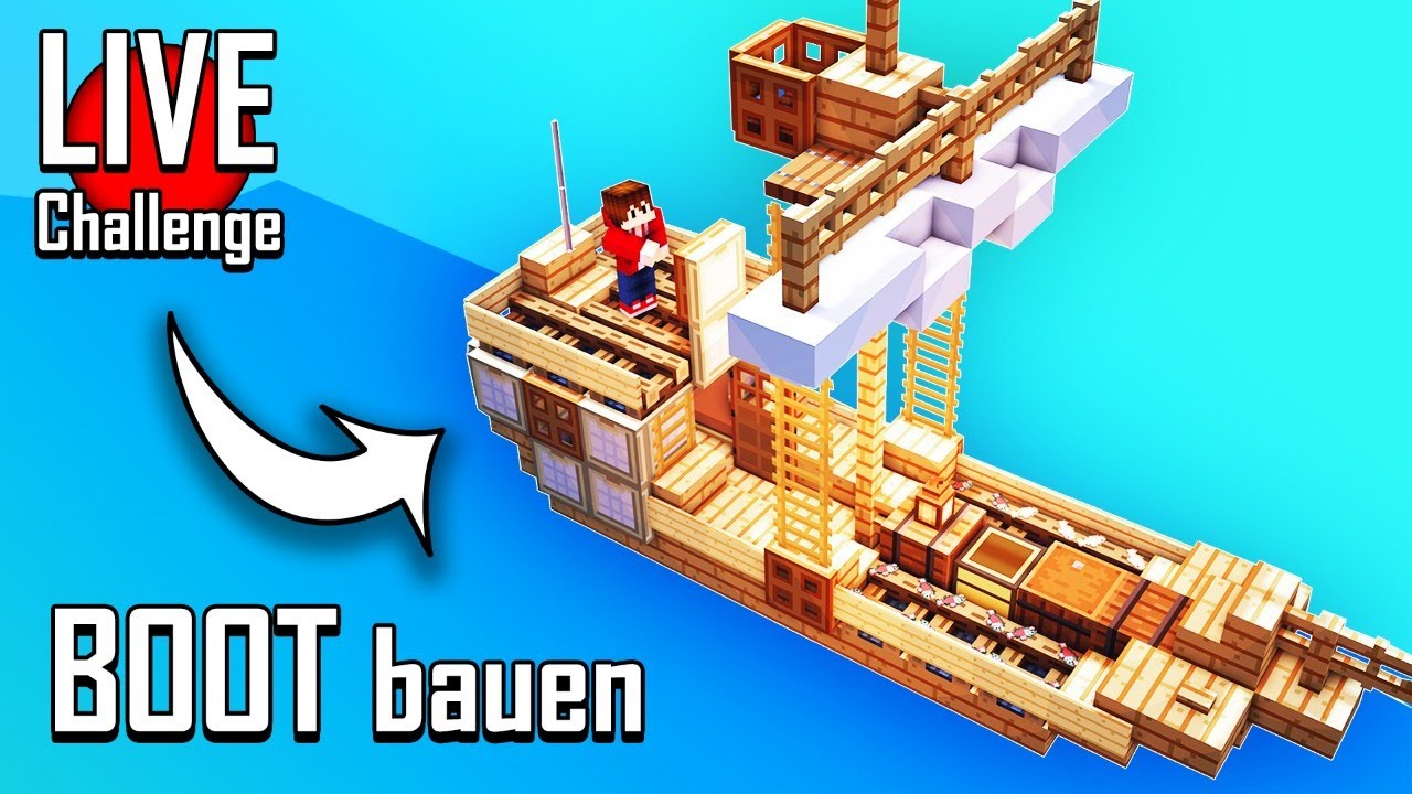 🔴 Minecraft Boot Bau Challenge | Live Challenge mit Euch! - YouTube