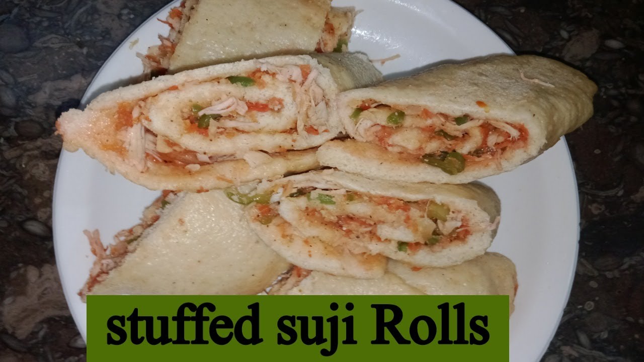 Stuffed Suji Roll recipe // By cooking with tahira / suji rolls - YouTube