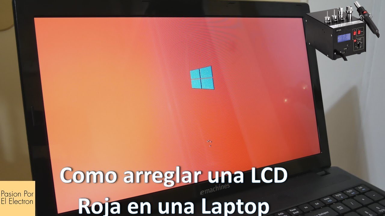 Como arreglar una LCD roja en una Laptop - YouTube