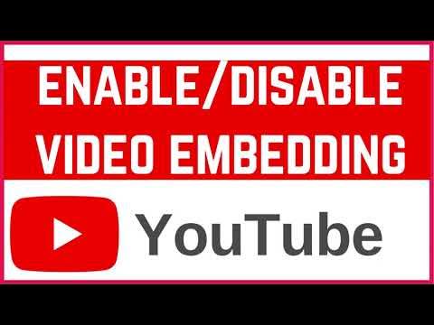 How to Enable or Disable Video Embedding on YouTube | Stop Others from Embedding Your Youtube ...