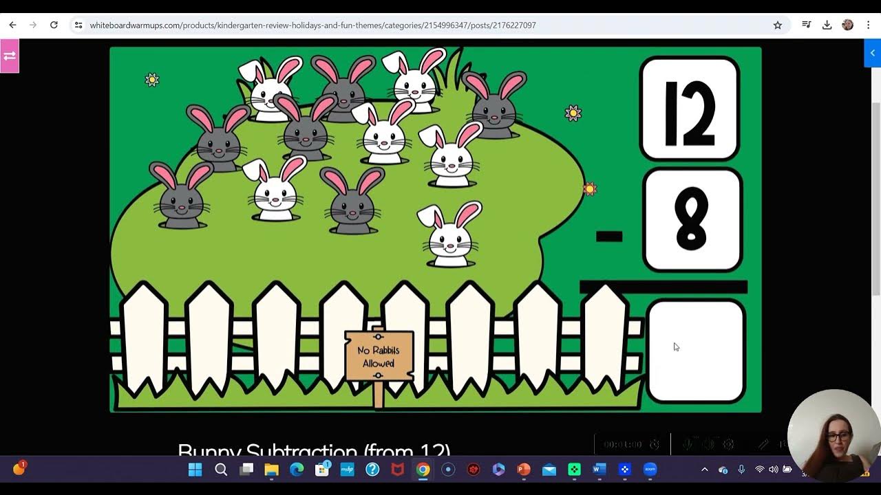 Talkin' about "Bunny Subtraction" and saving video links to lesson ...