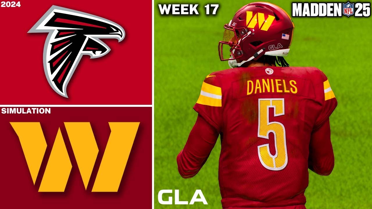 Commanders vs. Falcons | Week 17 Simulation | Jayden Daniels | Madden ...