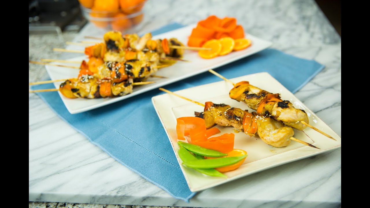 Quick & Easy: Grilled Mandarin Chicken Skewers - YouTube