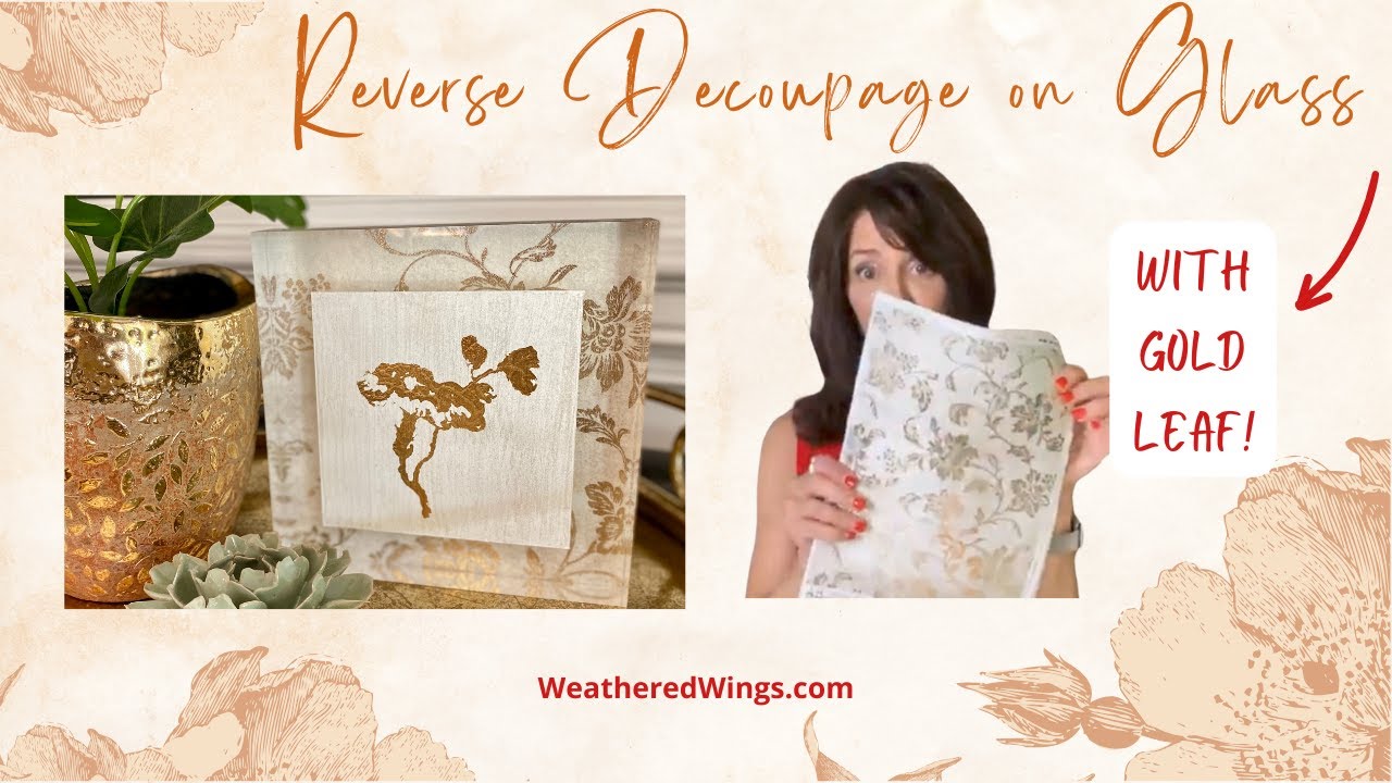 Reverse Decoupage on Glass - YouTube