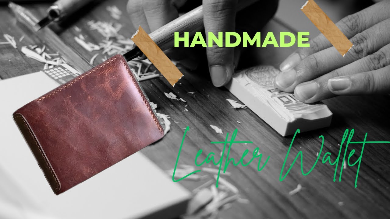 Making a customised leather wallet ( Handmade ) DIY Leathercraft - YouTube
