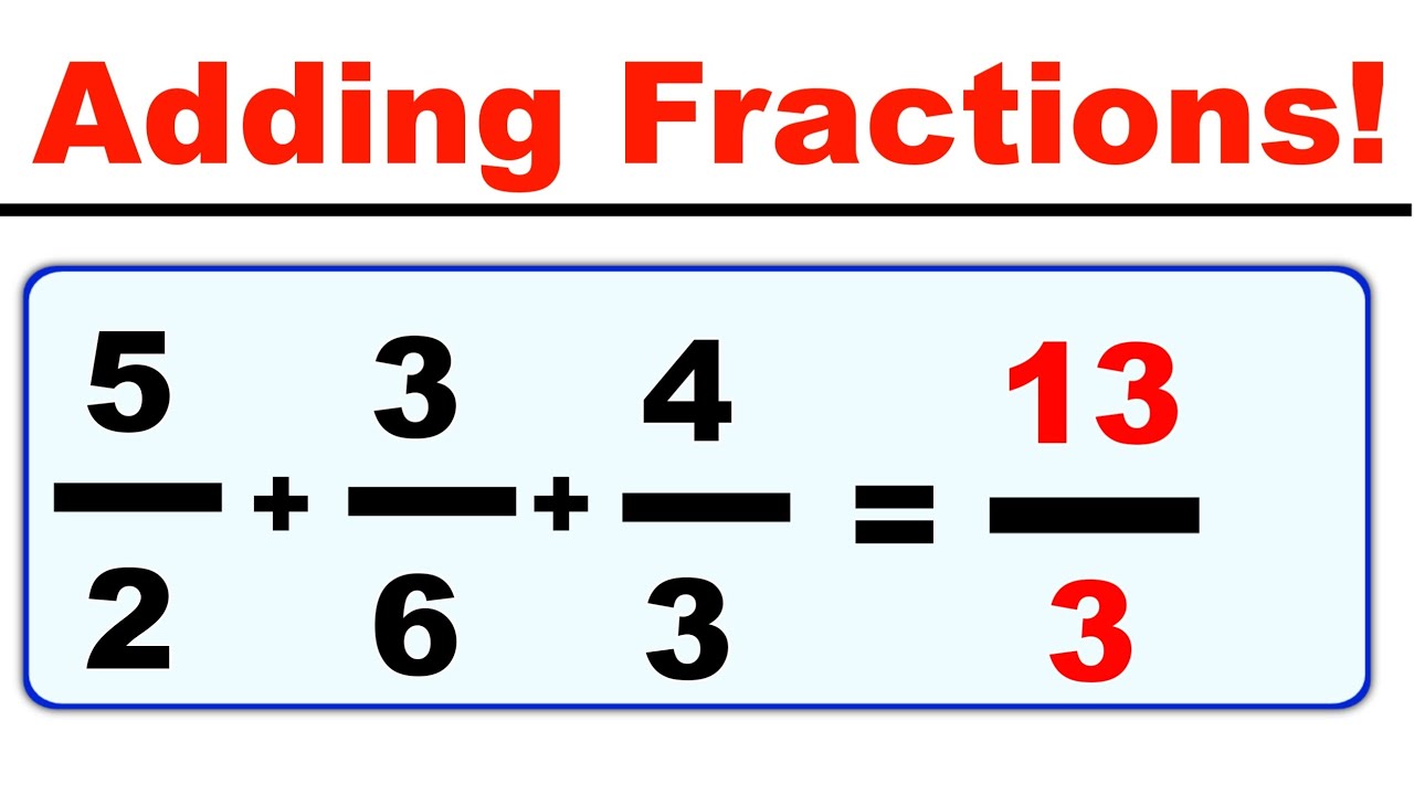 Adding Fractions | Easiest Way to Add Fractions - YouTube