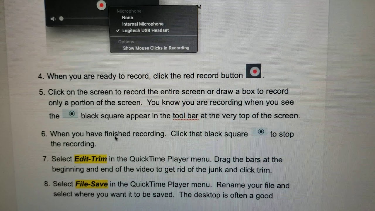 Making a Screen Recording with QuickTime Player - YouTube