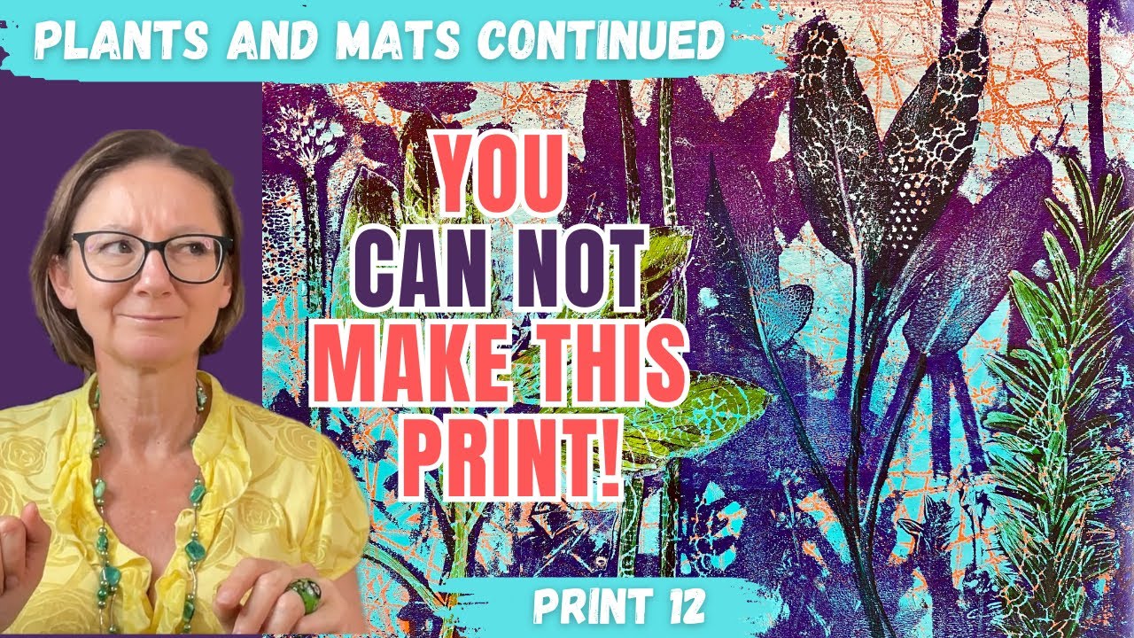See how layers make INTRIGUING gelli prints using PLANTS and TABLE MATS ...