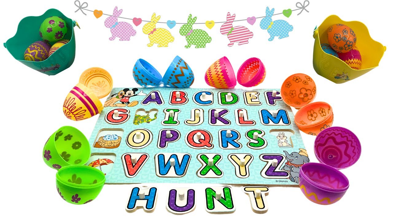 Fun learning ABC Puzzle for Toddlers | Egg Hunt | Preschool Toddler ...