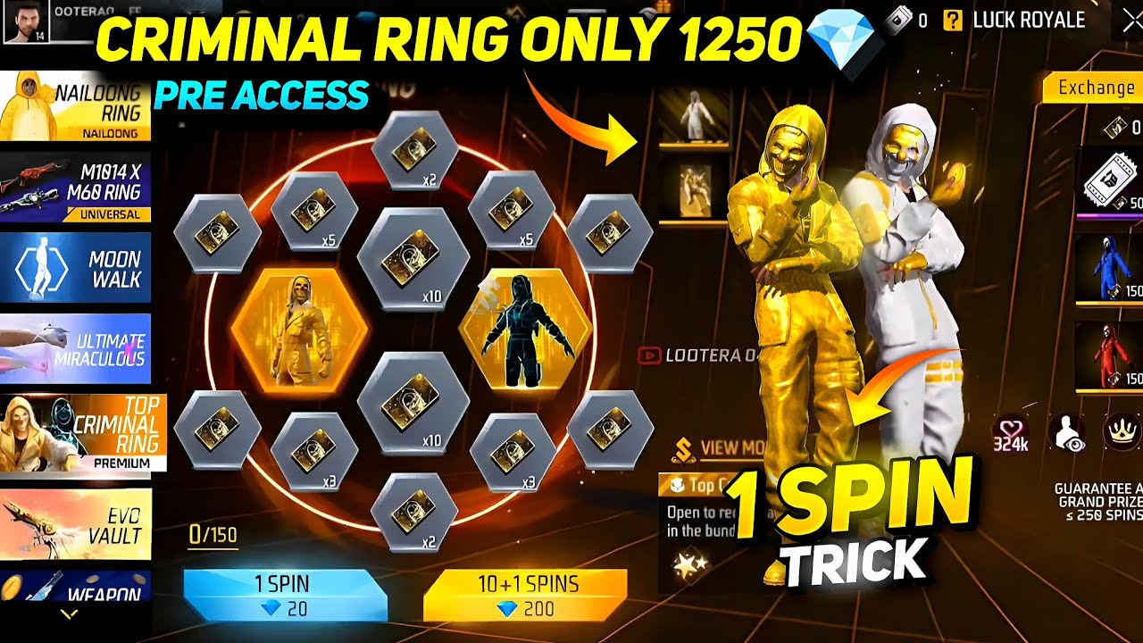 Golden Criminal Bundle Free Fire 💥🤩| Old Criminal Bundle Return| free ...