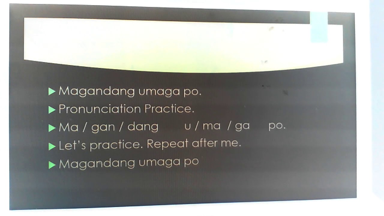 Tagalog Greetings and Polite Behavior Better Pronunciation - YouTube