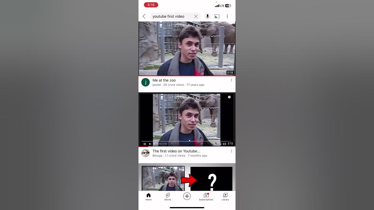 YouTubes first video 🔥😲 | #short #shortvideo #youtube - YouTube