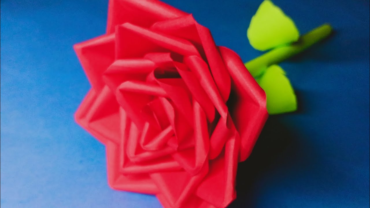 How To Make Rose Flower || DIY Paper Rose Flower - YouTube