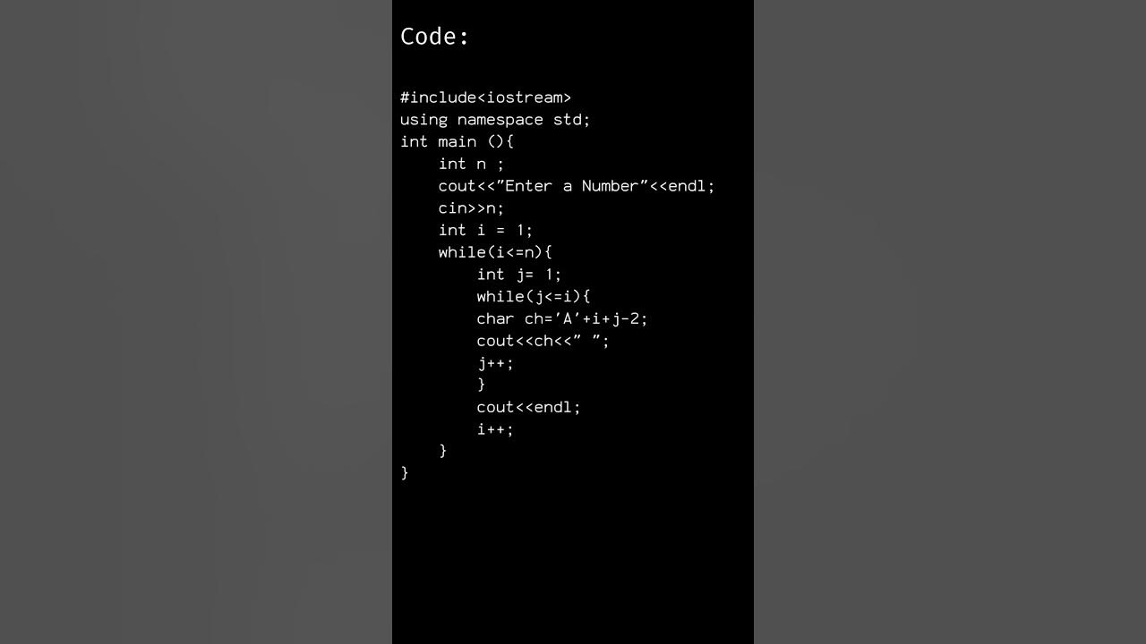 Character Increasing Vertically and Horizontally | Triangular Coding Pattern | Pattern Solving ...